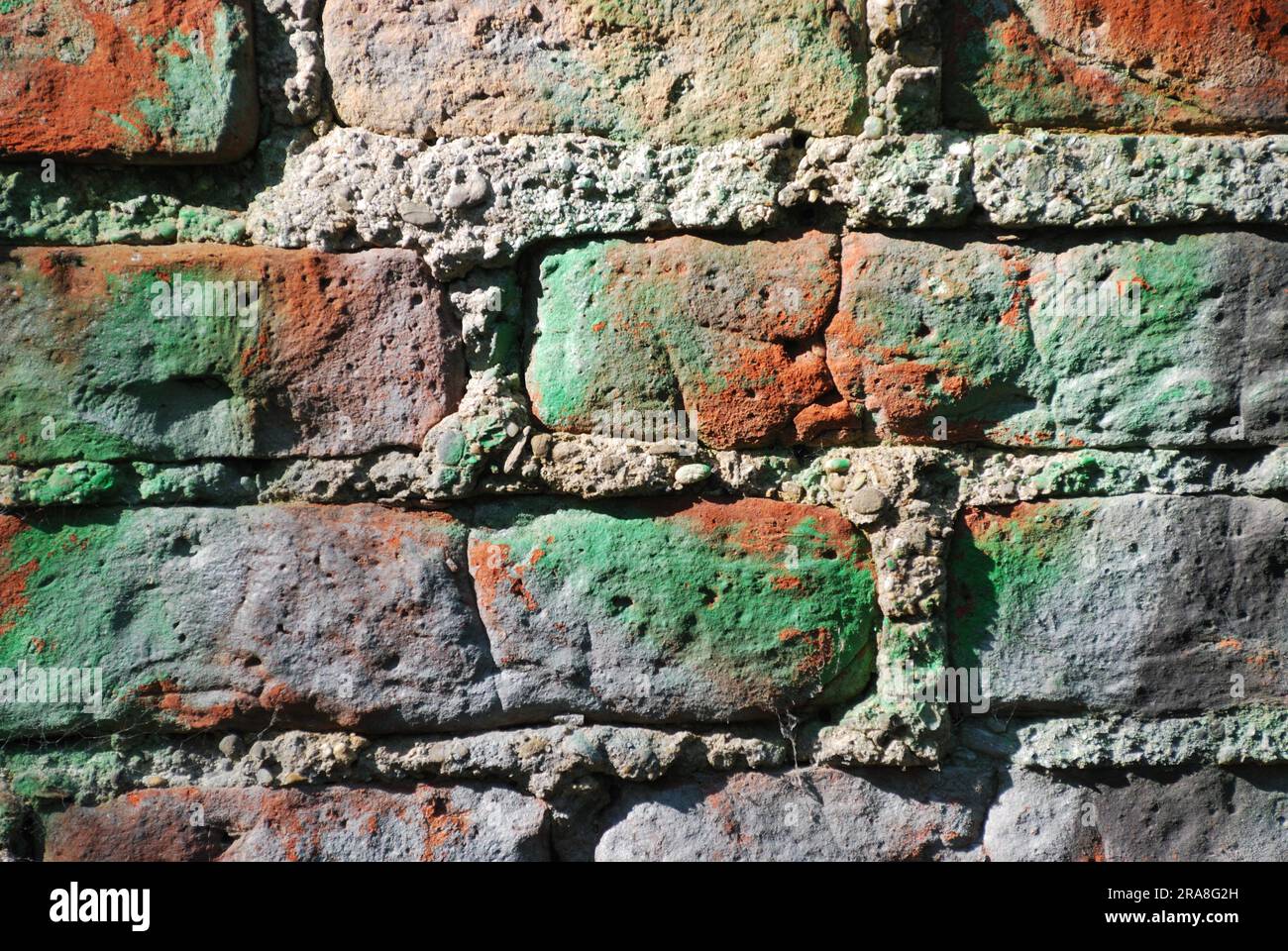 Painted old brick wall background Stock Photo - Alamy