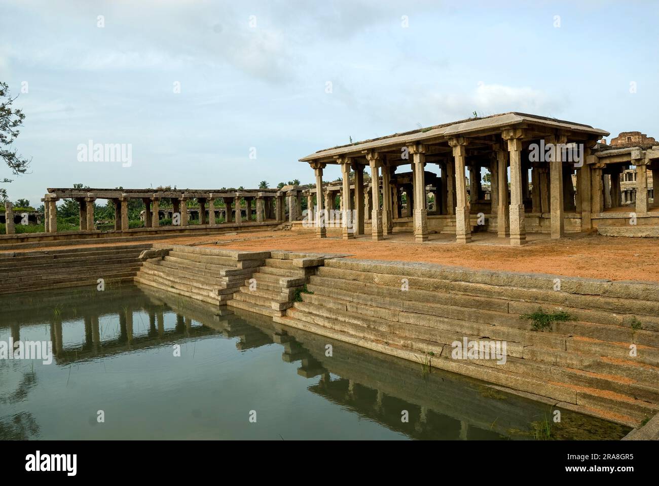 Pushkarni adjacent to Krishna Bazaar in Hampi, Karnataka, South India ...