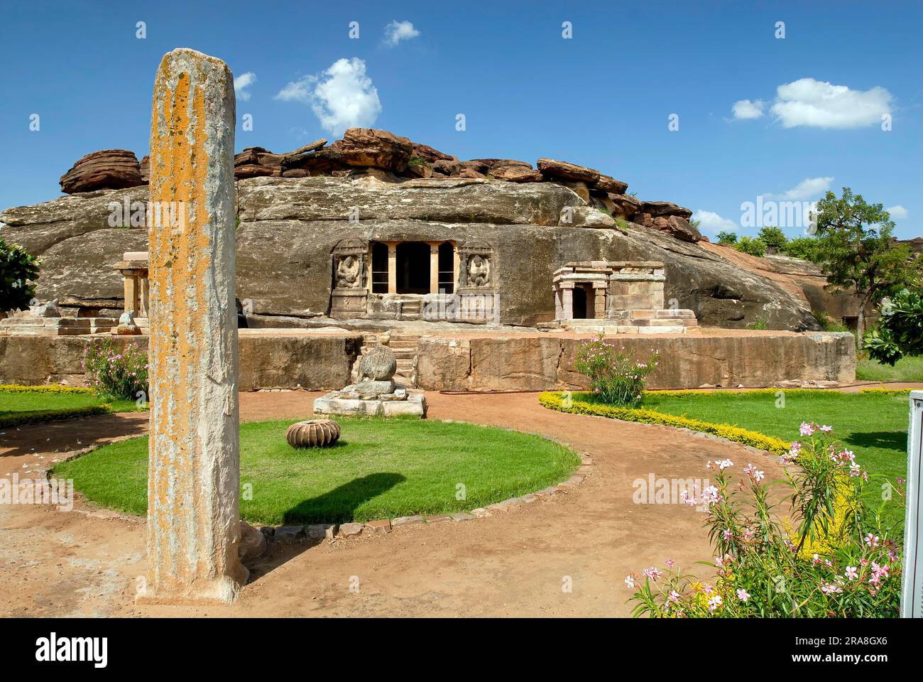 6th century Ravanaphadi Cave rock cut temple in Aihole, Karnataka ...