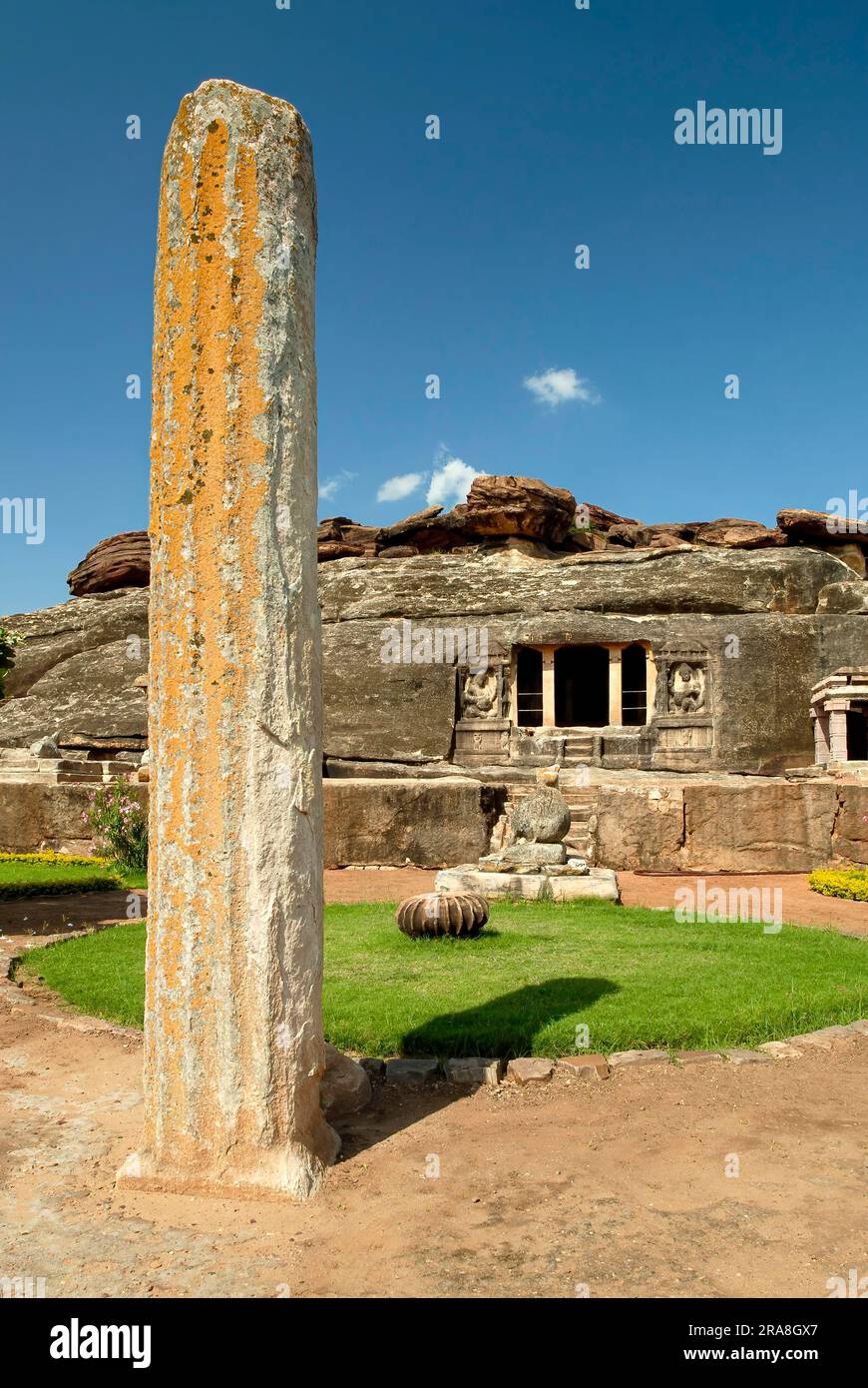 6th century Ravanaphadi Cave rock cut temple in Aihole, Karnataka ...