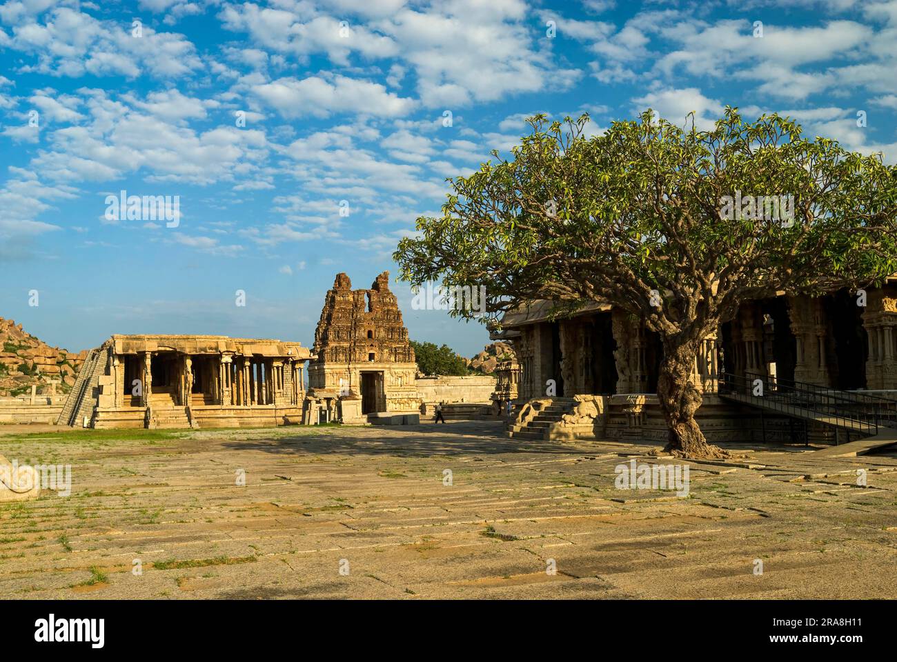 The Bajan Mandap, Main Hall and ruined tower of Vijayavittala temple in ...