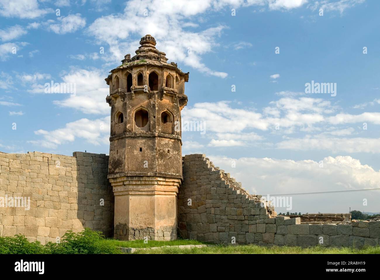 16th century watch tower Guard Tower near Lotus Mahal in Hampi ...