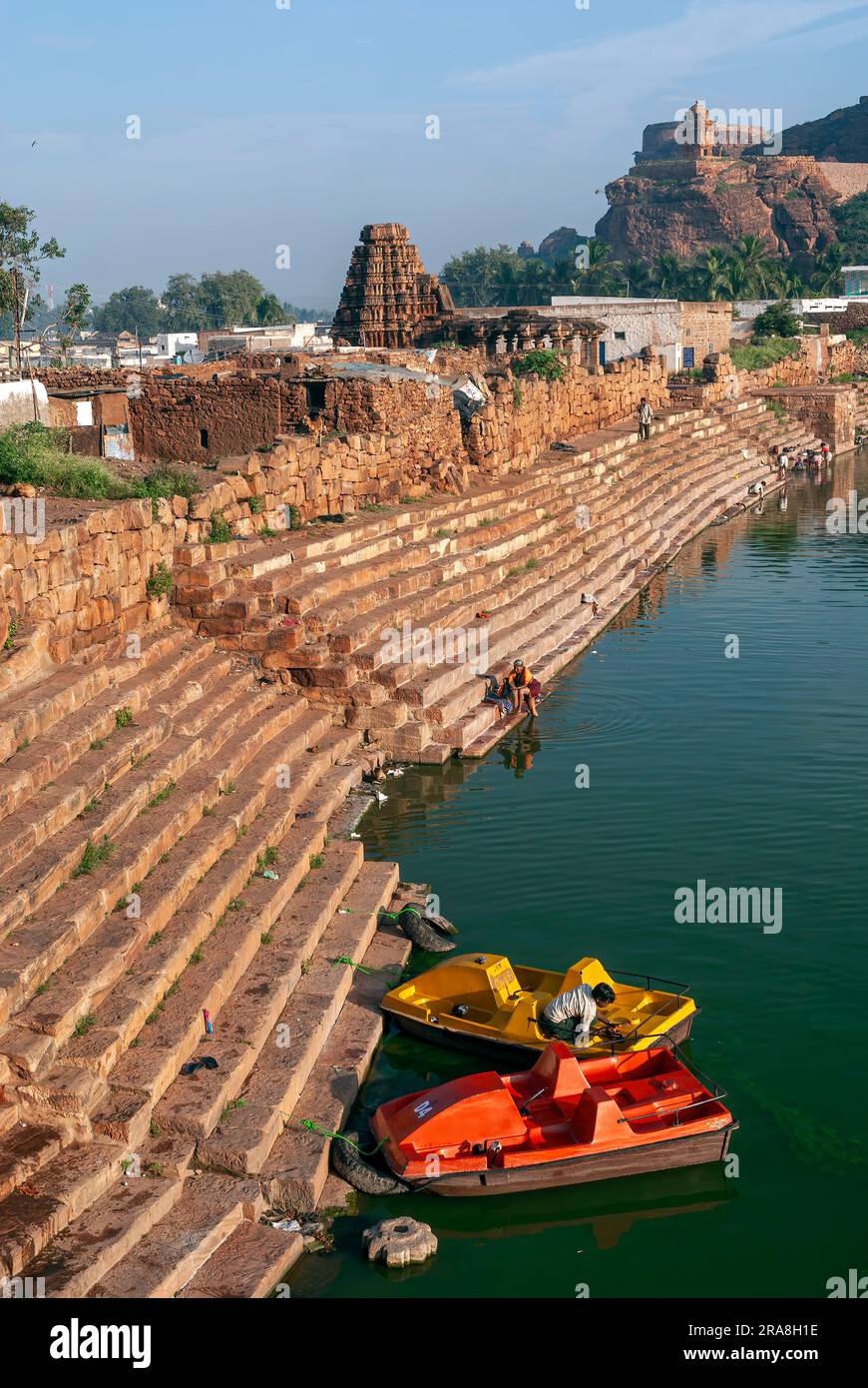 Agastya lake in Badami, Karnataka, South India, India, Asia Stock Photo ...