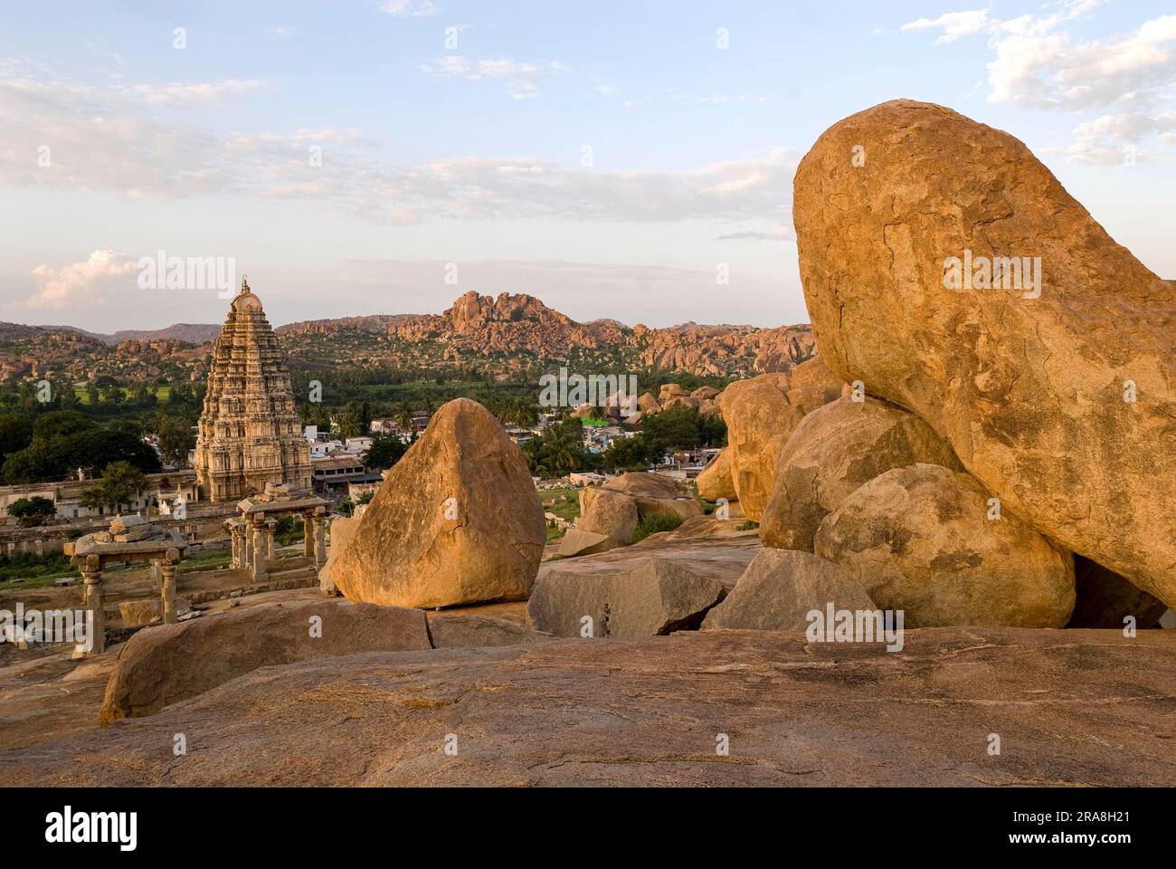 Different shapes of Rock and Virupaksha temple in Hampi, Karnataka ...