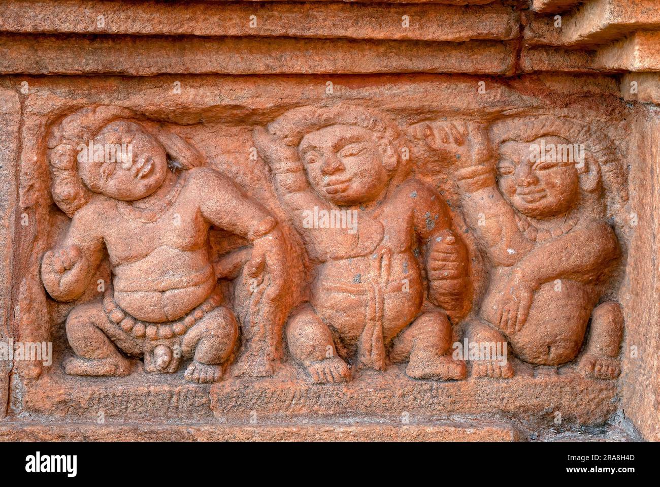Frieze of dancing ganas sculptures in the Upper Shivalaya Temple in ...