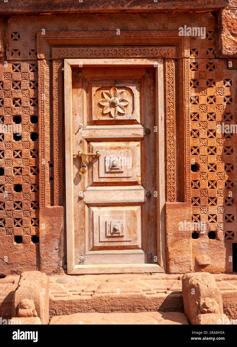 7th century Bhutanatha temple door in Badami, Karnataka, South India ...