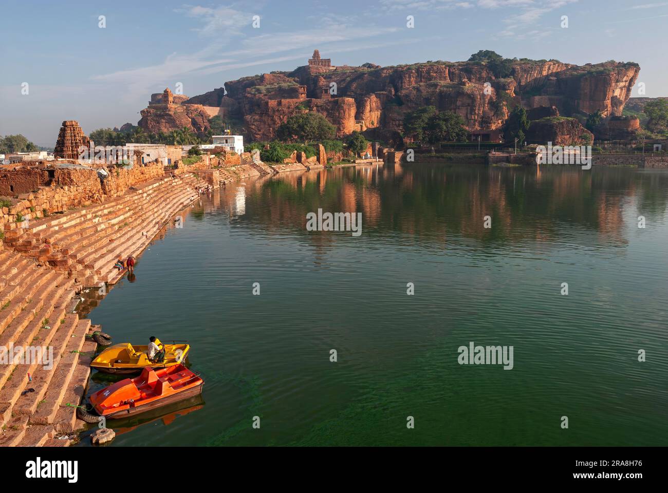 Agastya lake, Yellamma temple and north fort temples in Badami ...