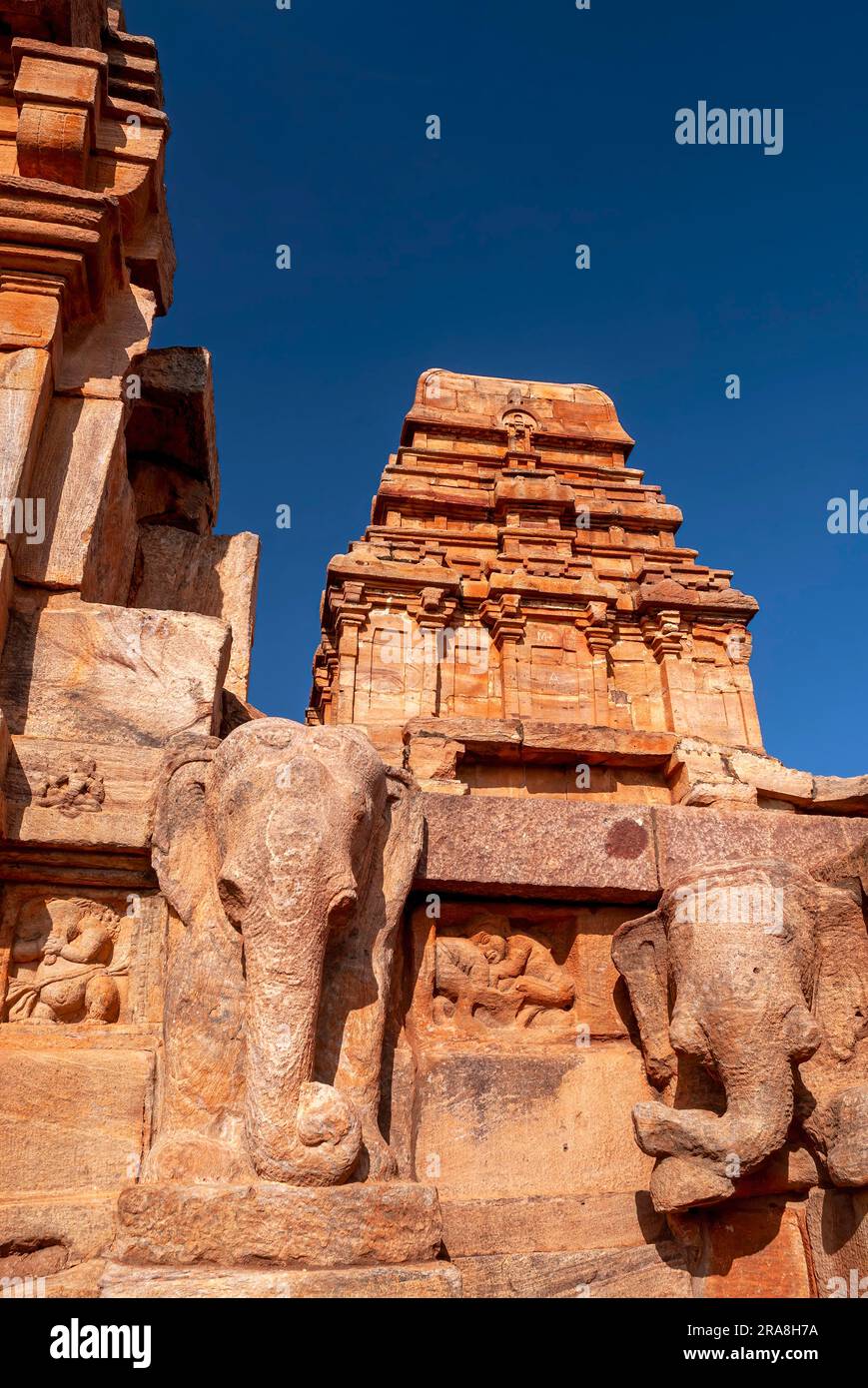 The Upper Shivalaya Temple in north fort in Badami, Karnataka, South ...
