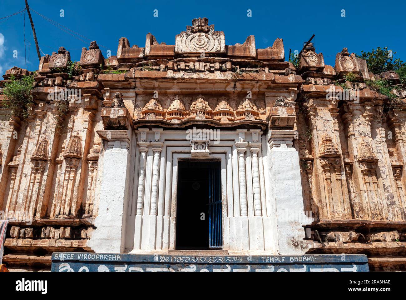 The Jambulinga Temple built in 699 A. D in Badami, Karnataka, South ...