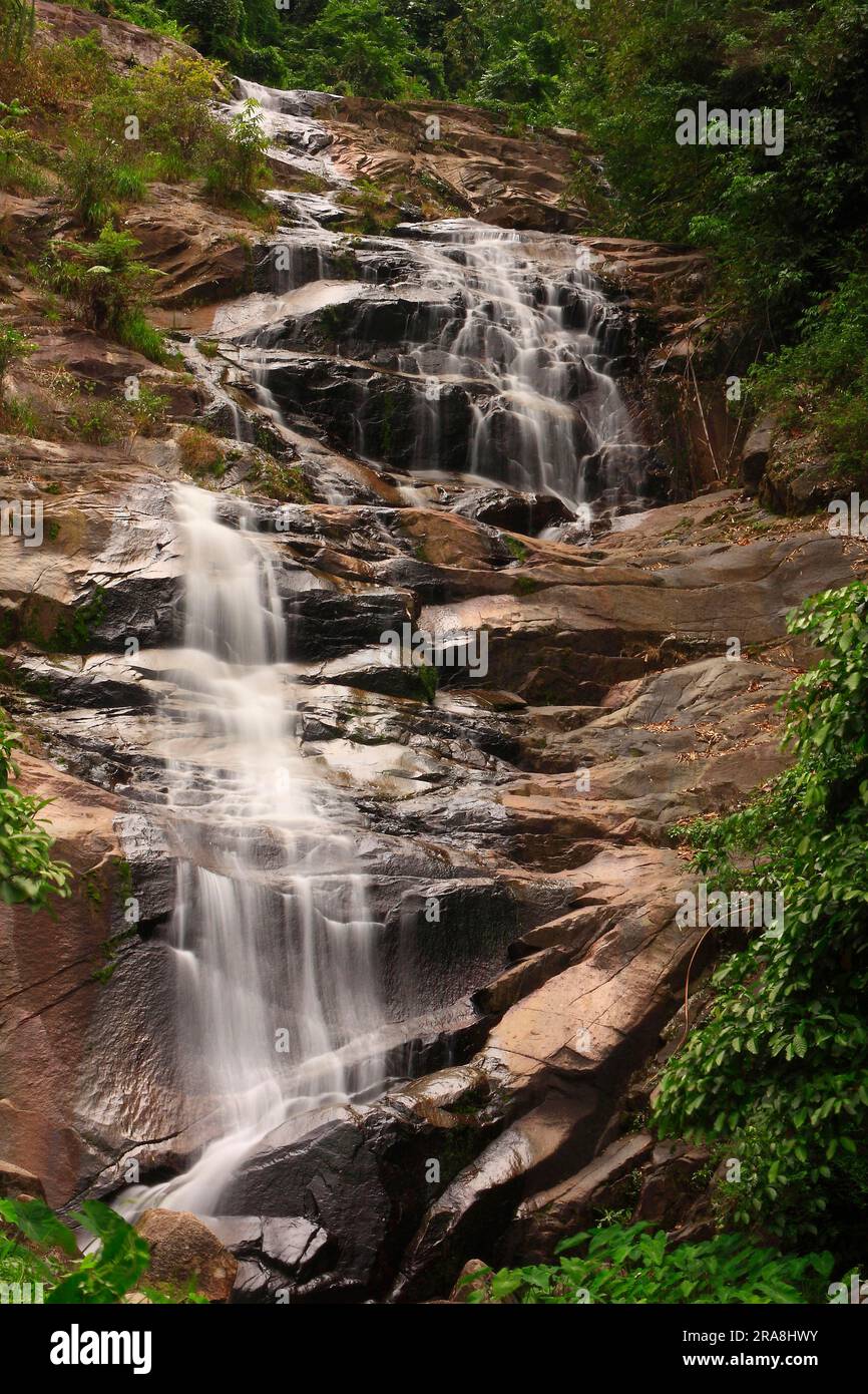 Ton Yai Waterfall, Khao Chong National Park, near Krabi, Thailand Stock ...