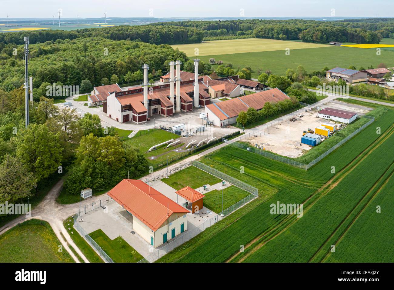 Terranets BW, aerial view, network operator of long-distance gas ...