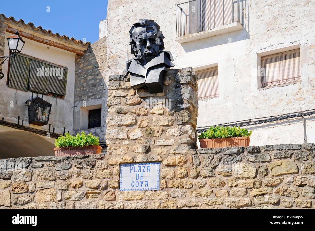 Monument, in front of the house where Francisco Jose de Goya was born ...