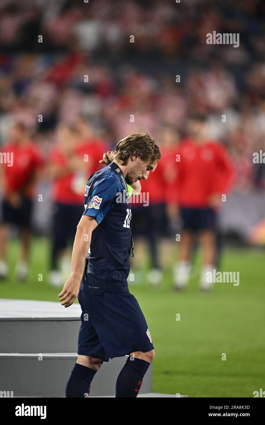 ROTTERDAM, NETHERLANDS - JUNE 18: Luka Modric after the UEFA Nations ...
