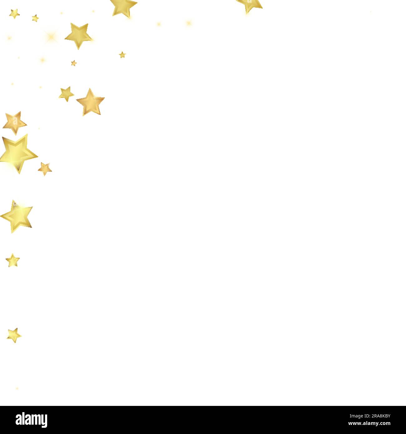 Magic stars vector overlay. Gold stars scattered around randomly ...