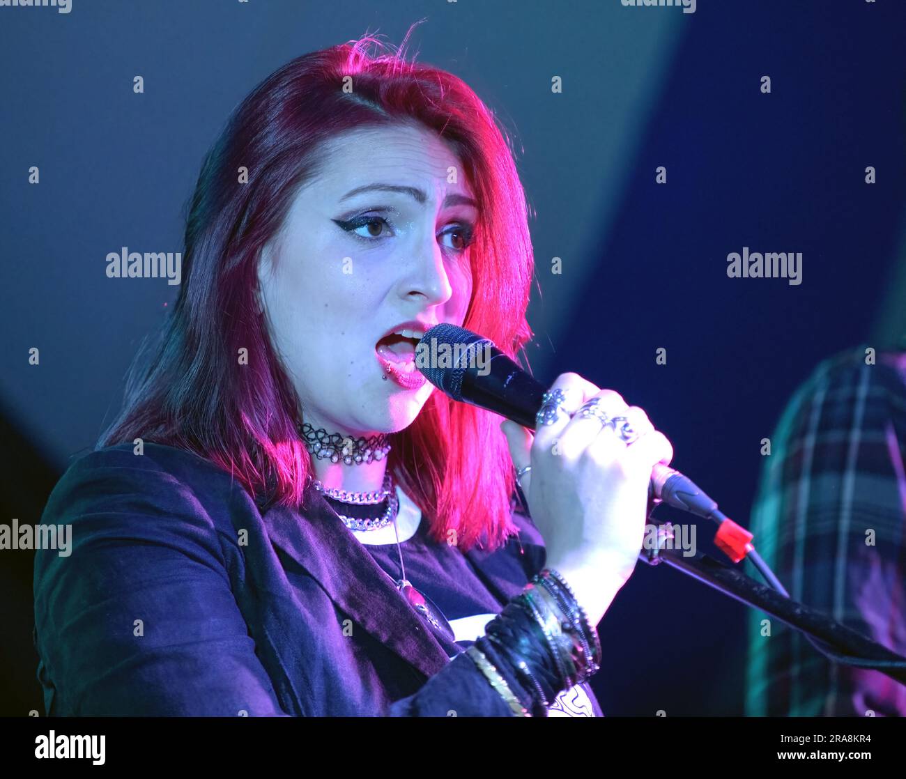 Sabine Hay, Derbyshire UK. 01 July 2023. Exile Music Festival. Caption ...