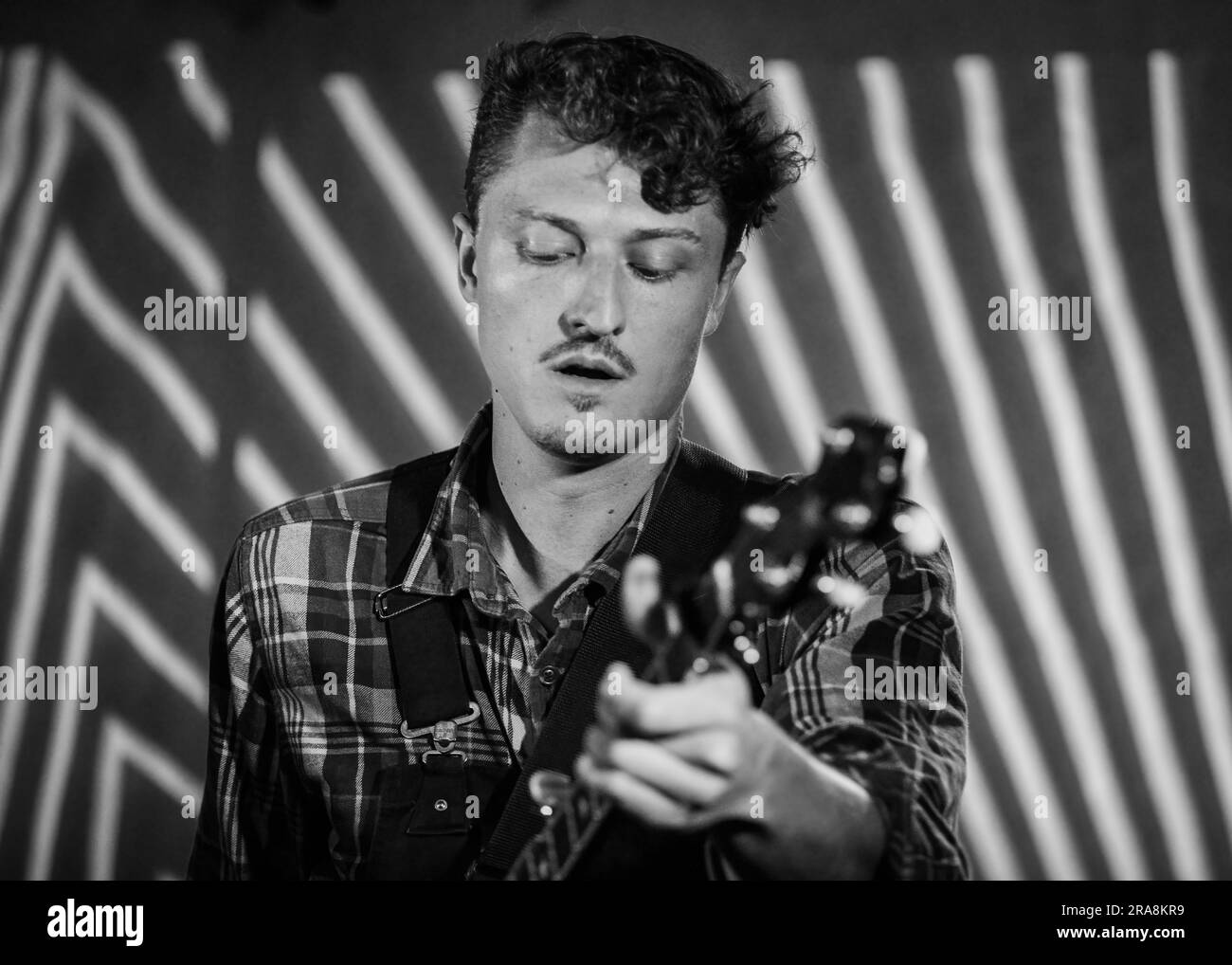 Sabine Hay, Derbyshire UK. 01 July 2023. Exile Music Festival. Caption ...