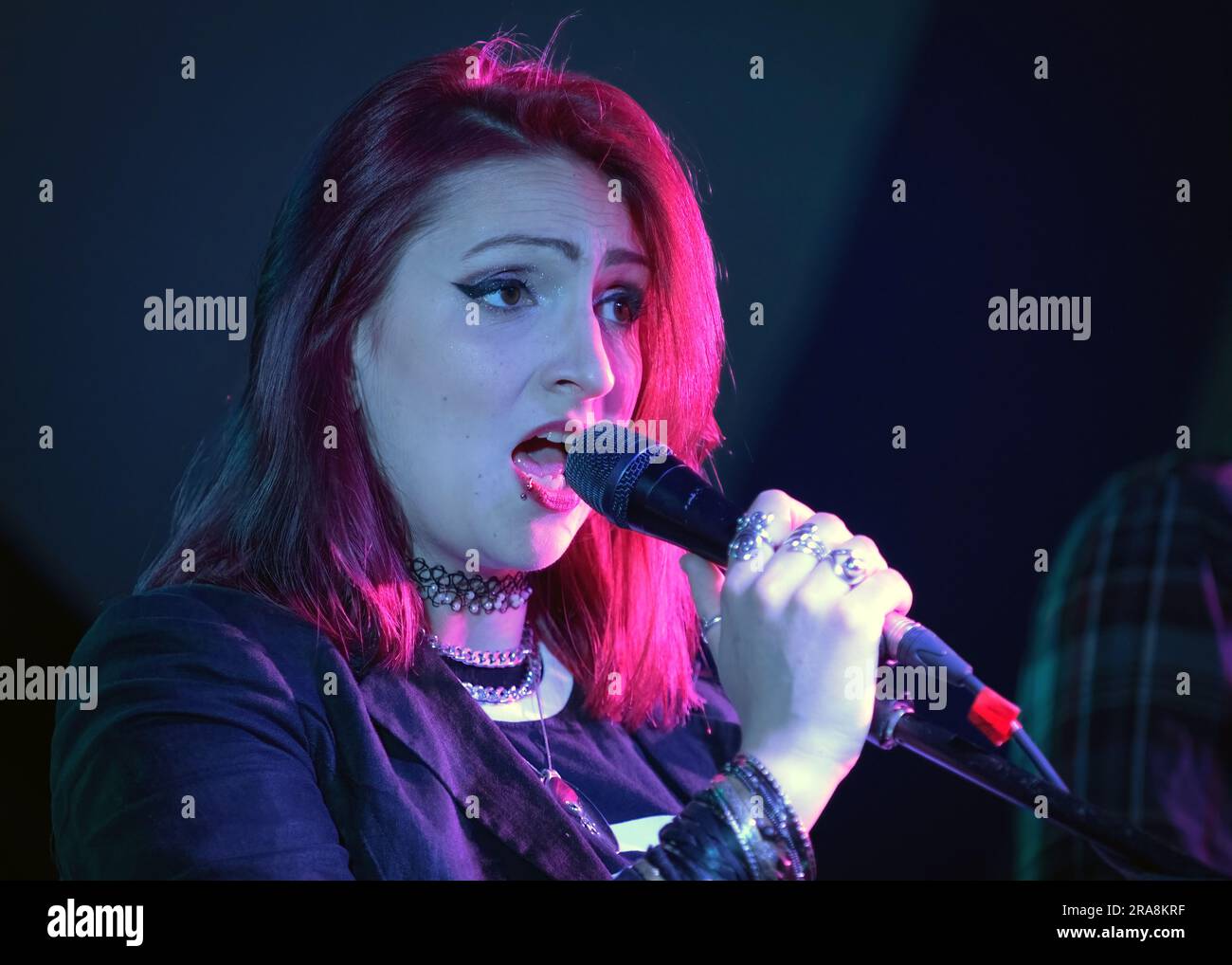 Sabine Hay, Derbyshire UK. 01 July 2023. Exile Music Festival. Caption ...