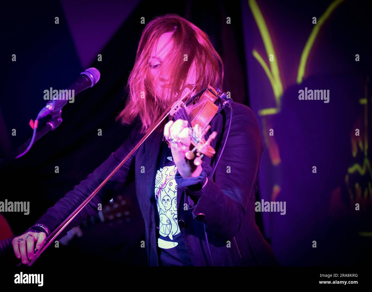 Sabine Hay, Derbyshire UK. 01 July 2023. Exile Music Festival. Caption ...