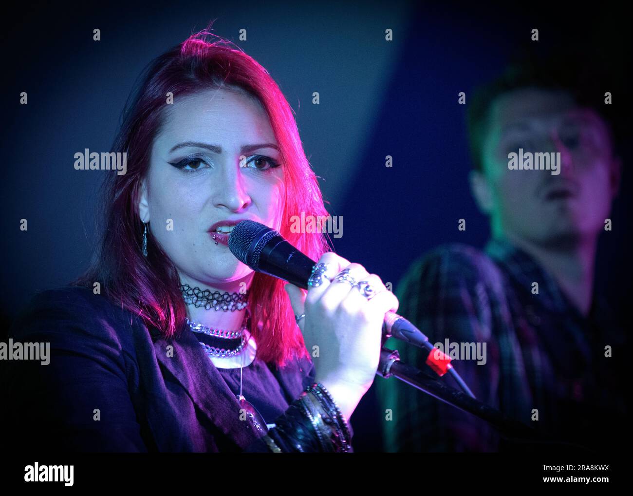 Sabine Hay, Derbyshire UK. 01 July 2023. Exile Music Festival. Caption ...