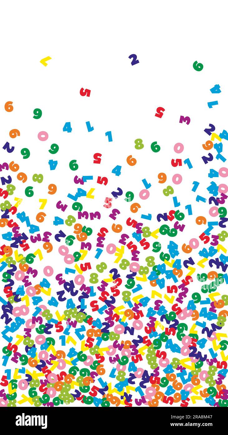 Falling letters of English language. Colorful sketch flying words of ...