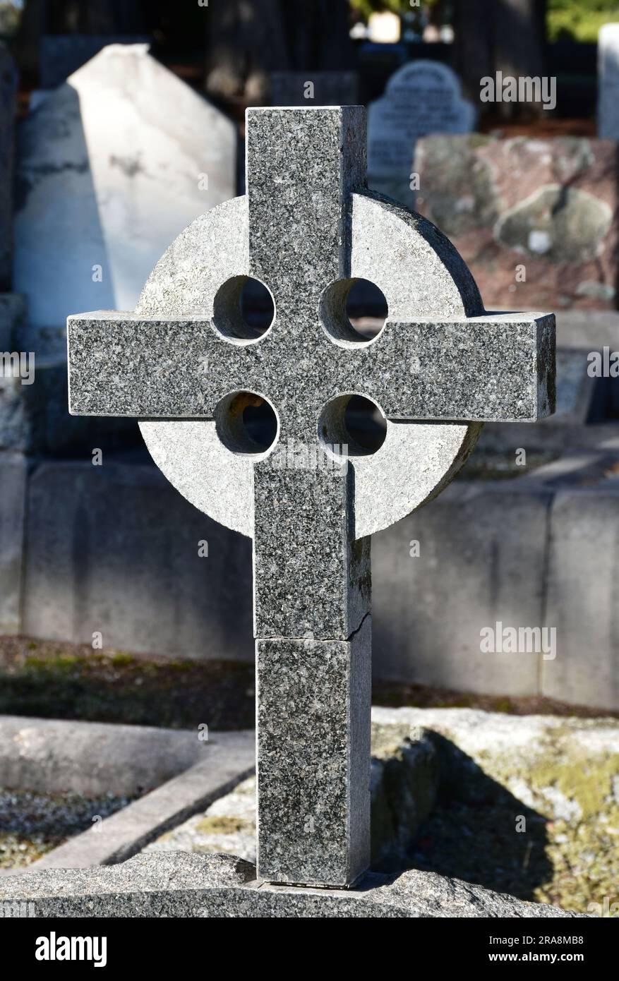 Gothic cross tombstone Stock Photo - Alamy