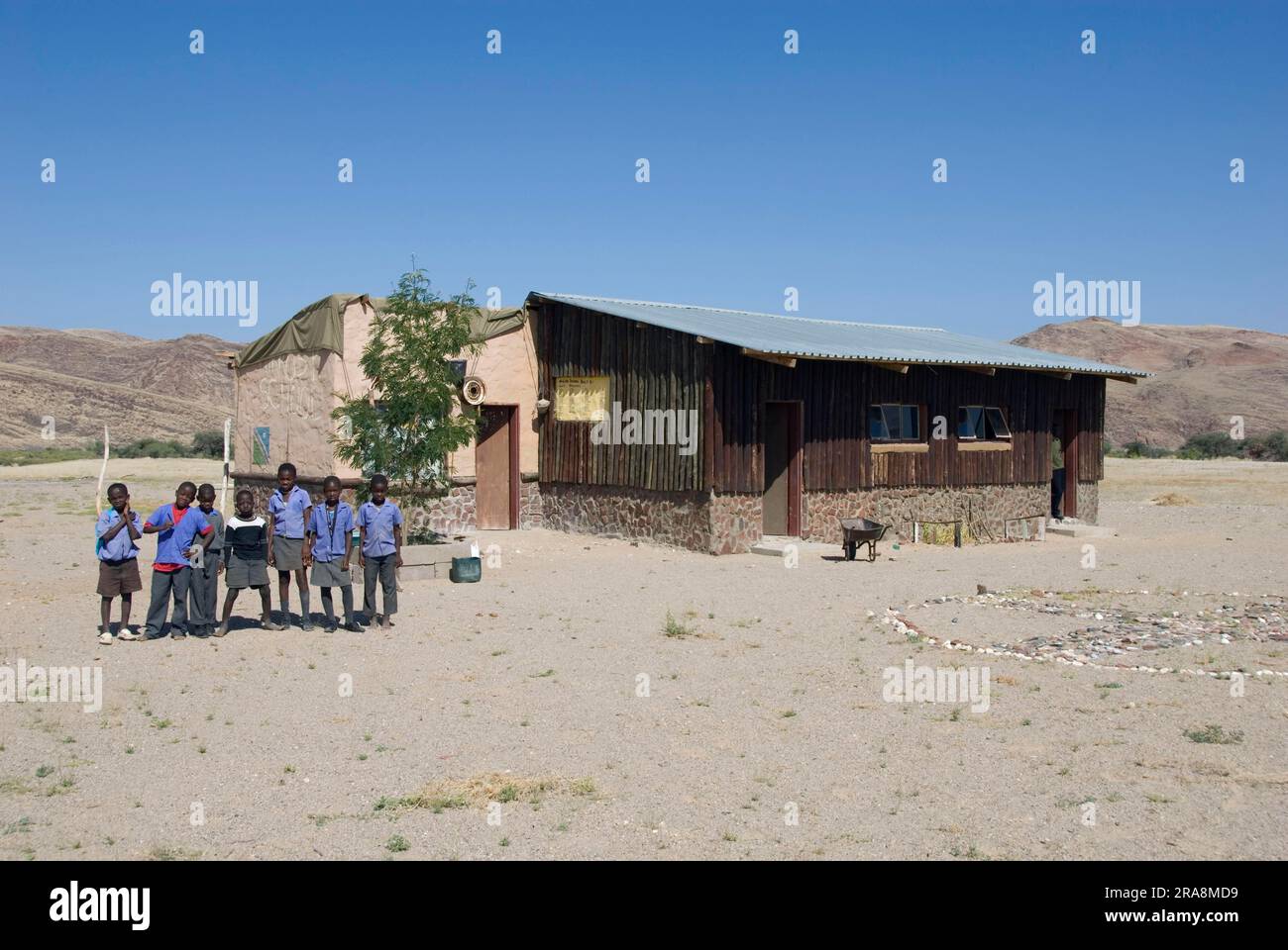 School and pupils, Purros, Namibia, school uniform Stock Photo - Alamy
