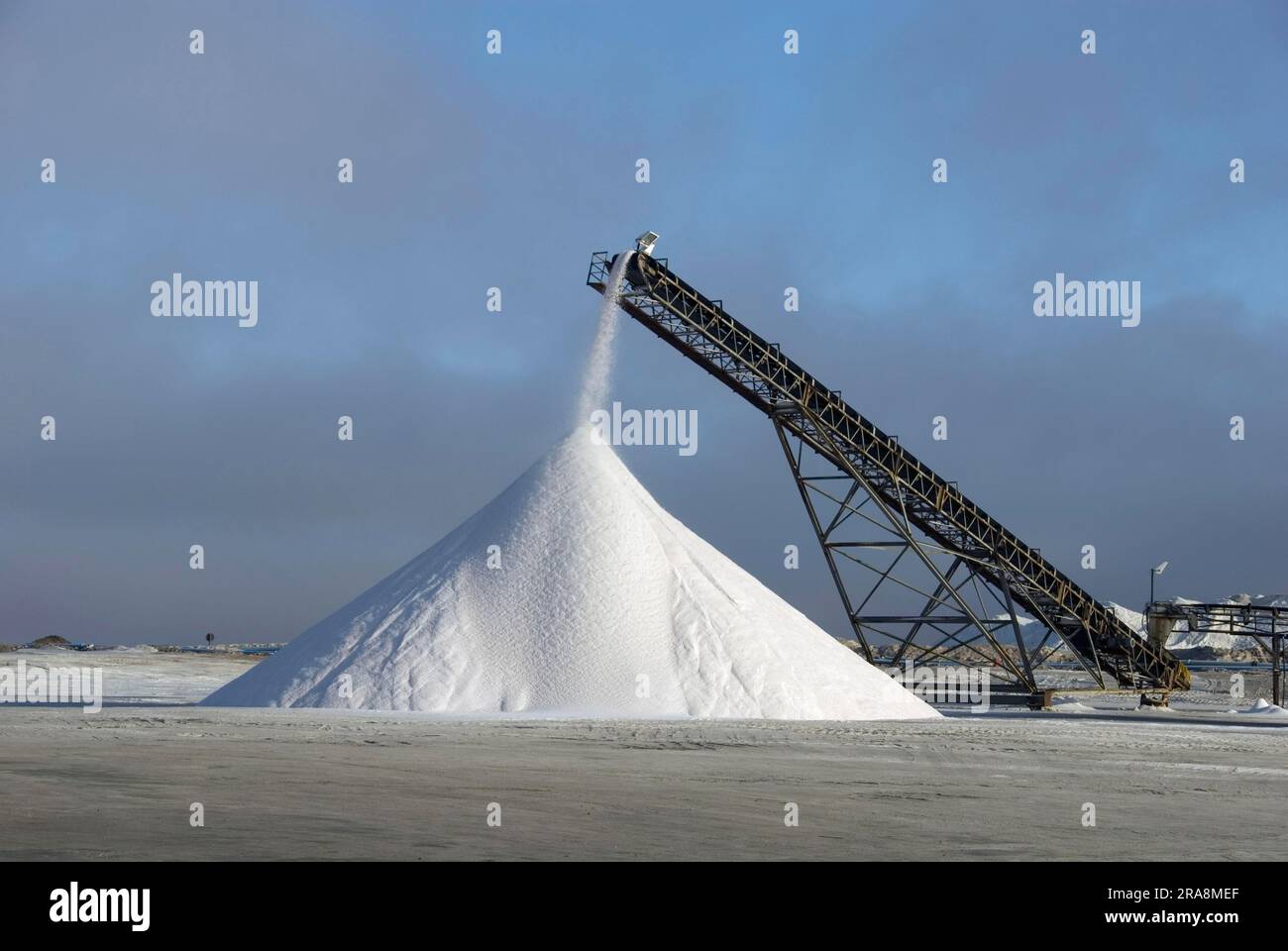 Saltworks, Walvis Bay, Namibia, Walvis Bay, salt hills, salt extraction ...