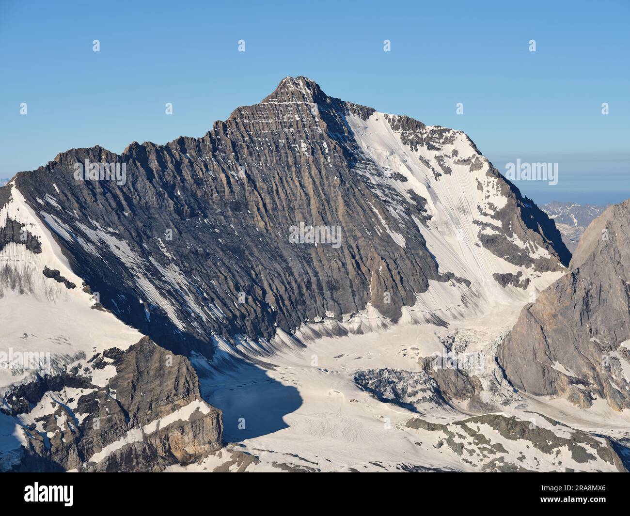 AERIAL VIEW. North-facing side of Mount Grande Casse (elevation: 3855m ...