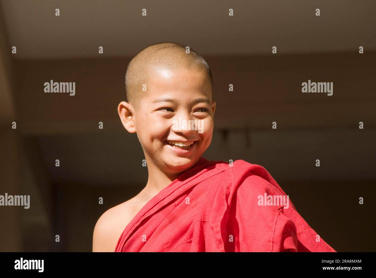 Young Buddhist monk, Mahagandayon Monastery, Amarapura, Burma, Myanmar ...