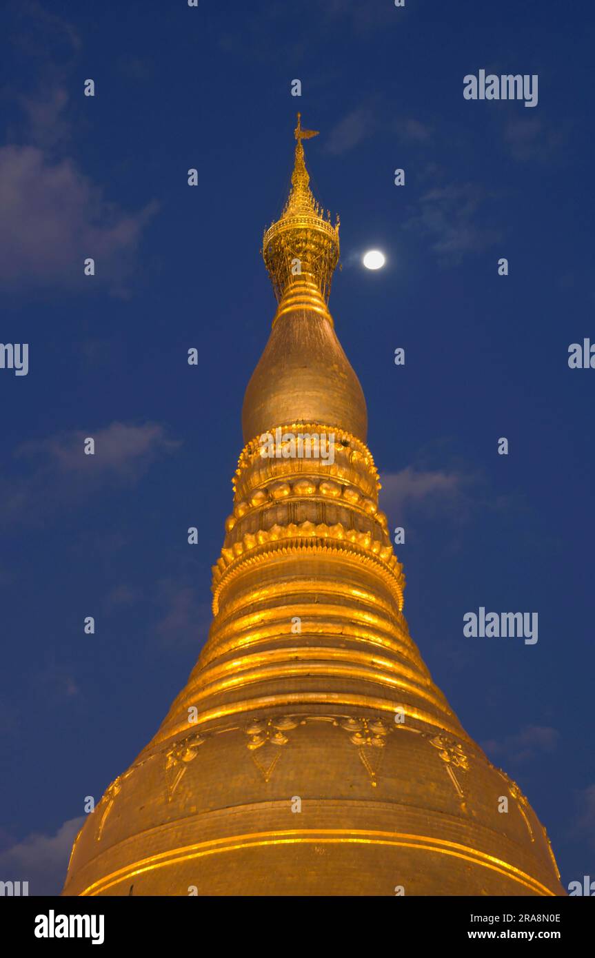 Roof of the Golden Stupa, Shwedagon Pagoda, Yangon, Burma, Myanmar ...