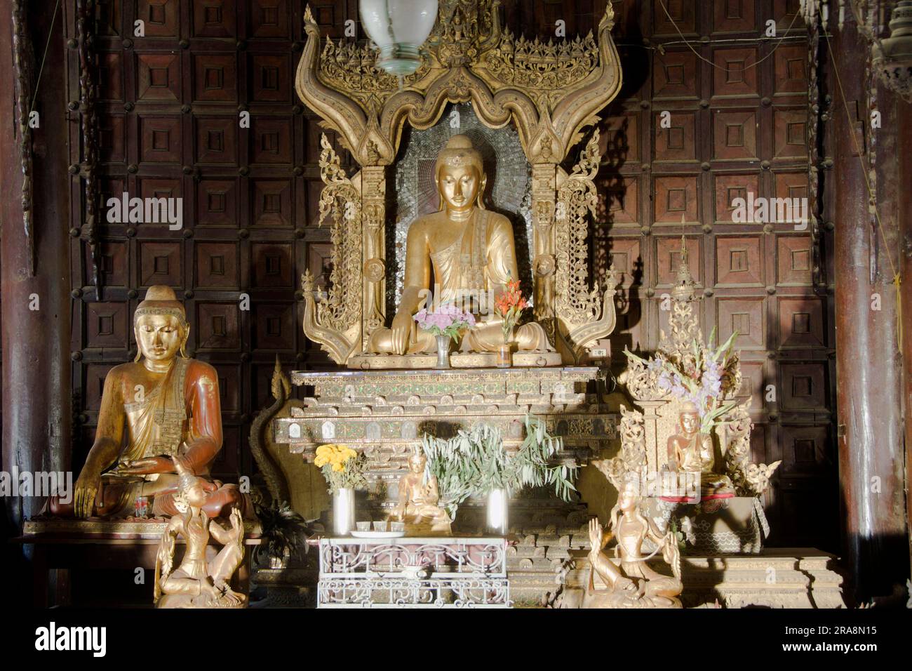 Buddha statue, Shwe In Bin Kyaung Monastery, Mandalay, Burma, Myanmar ...