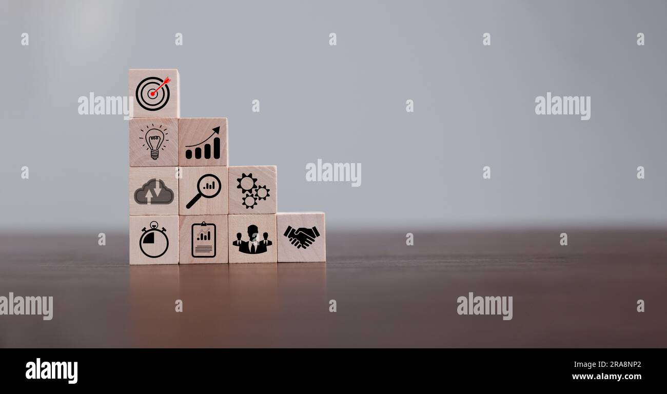 Target or goal with strategy plan-success business revenue concept ...