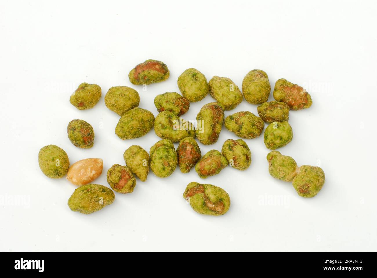 Peanuts coated with wasabi Stock Photo - Alamy