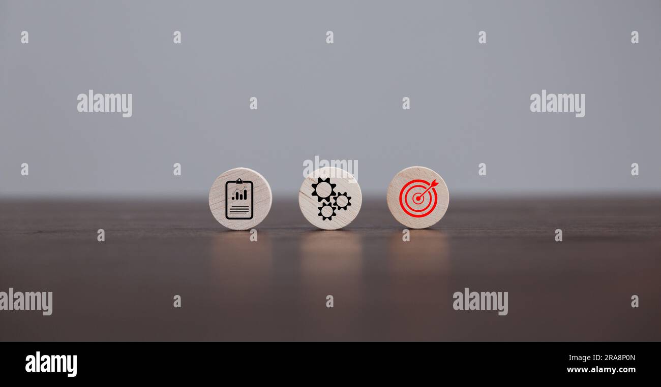 Target or goal with strategy plan-success business revenue concept ...