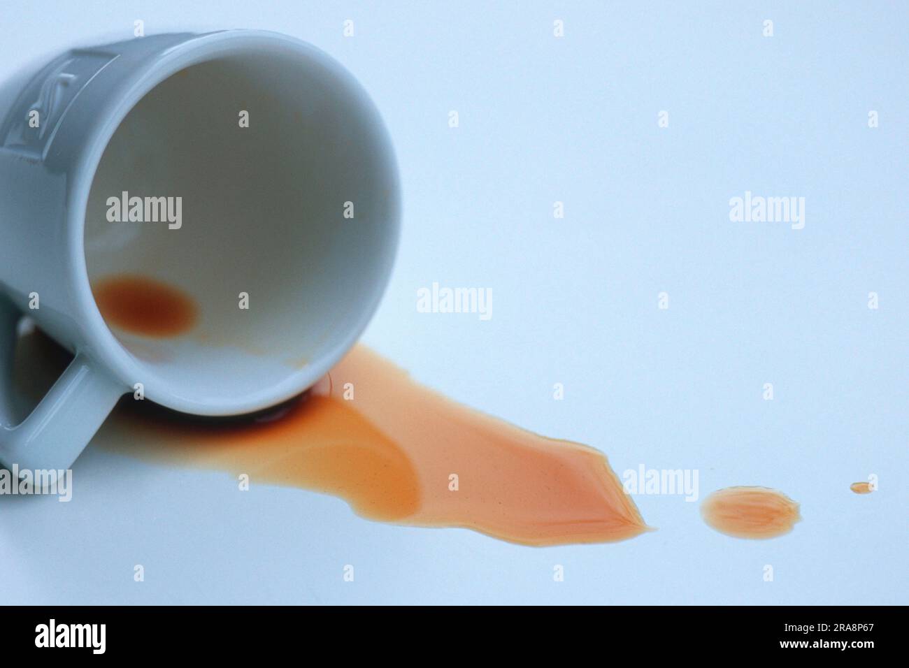 Coffee cup, spilled coffee, coffee stain, spilled coffee Stock Photo ...