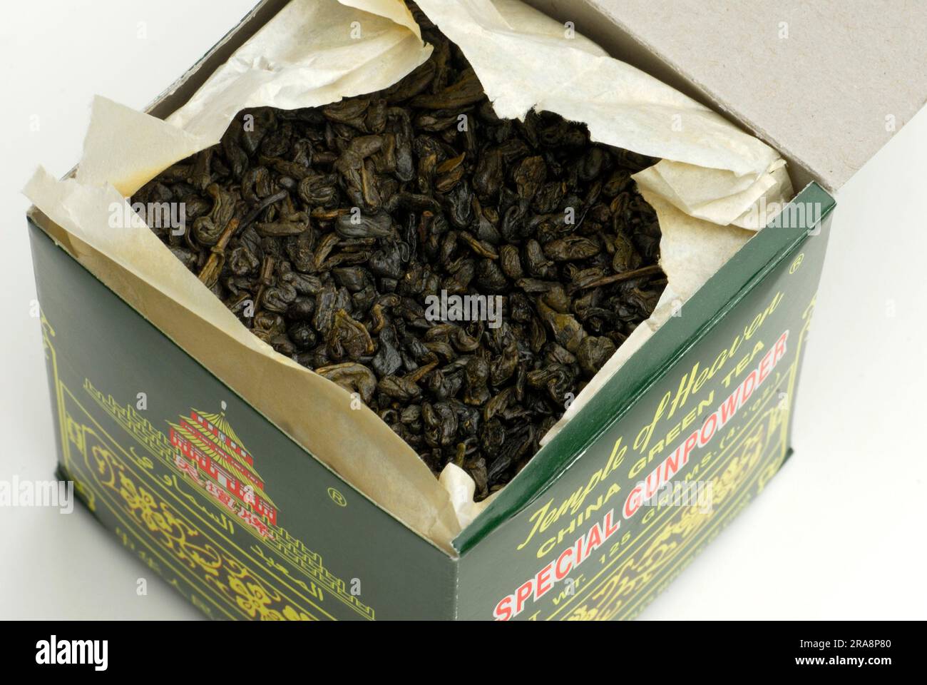 Pack of green tea, green tea, green tea Stock Photo - Alamy