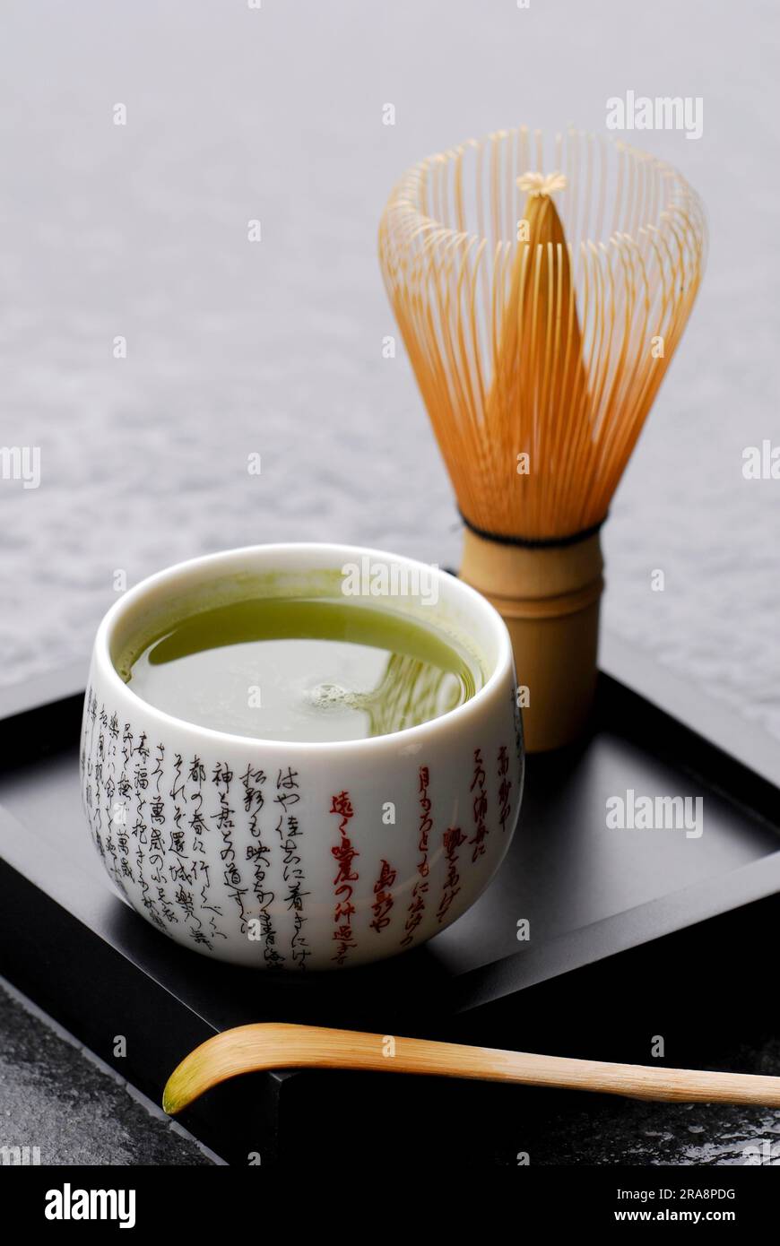 Japanese Matcha tea, 'Chasen' bamboo broom, green tea, green tea Stock ...