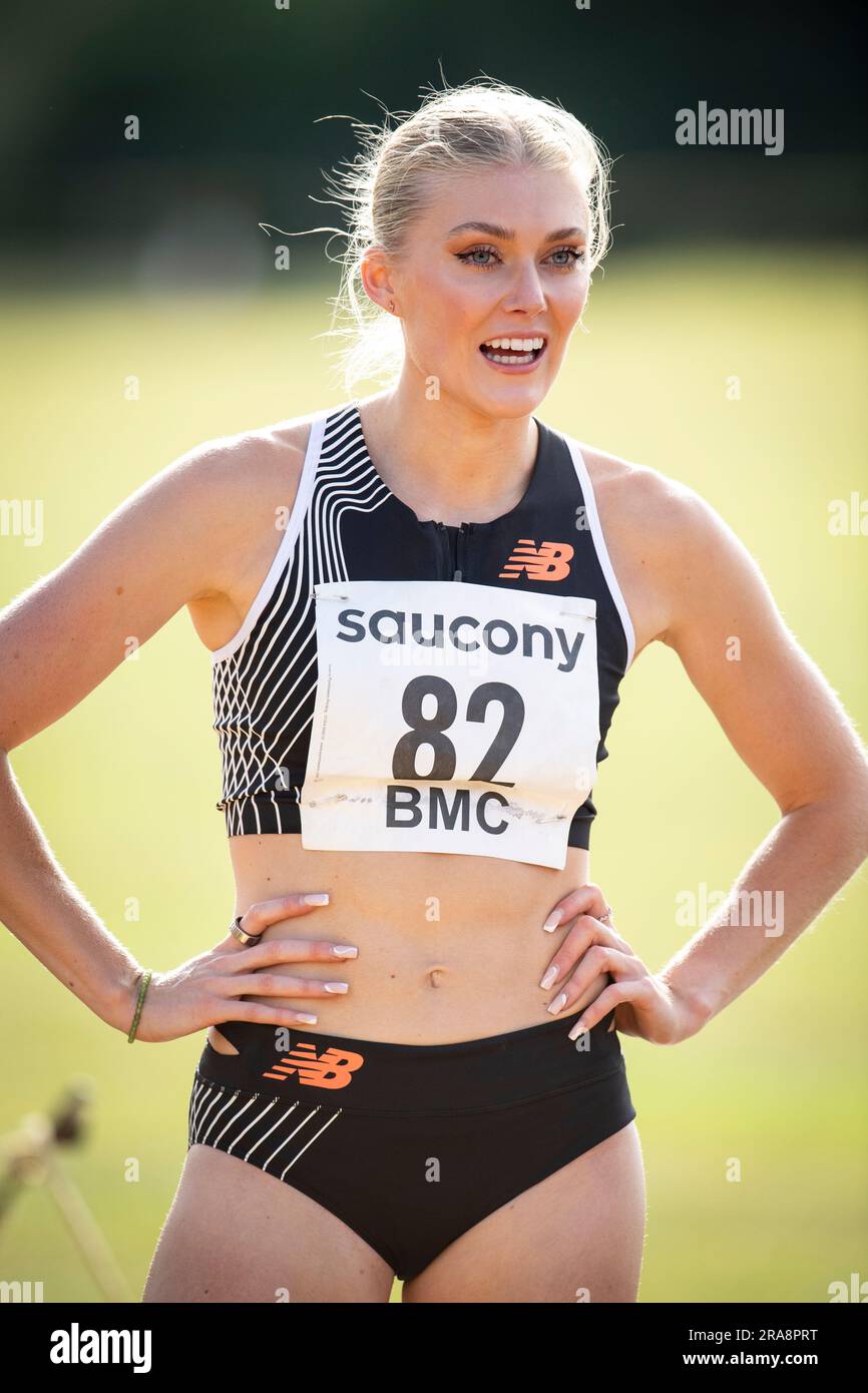 Ellie Baker of Brighton Phoenix competing in the BMC women’s 800m A ...