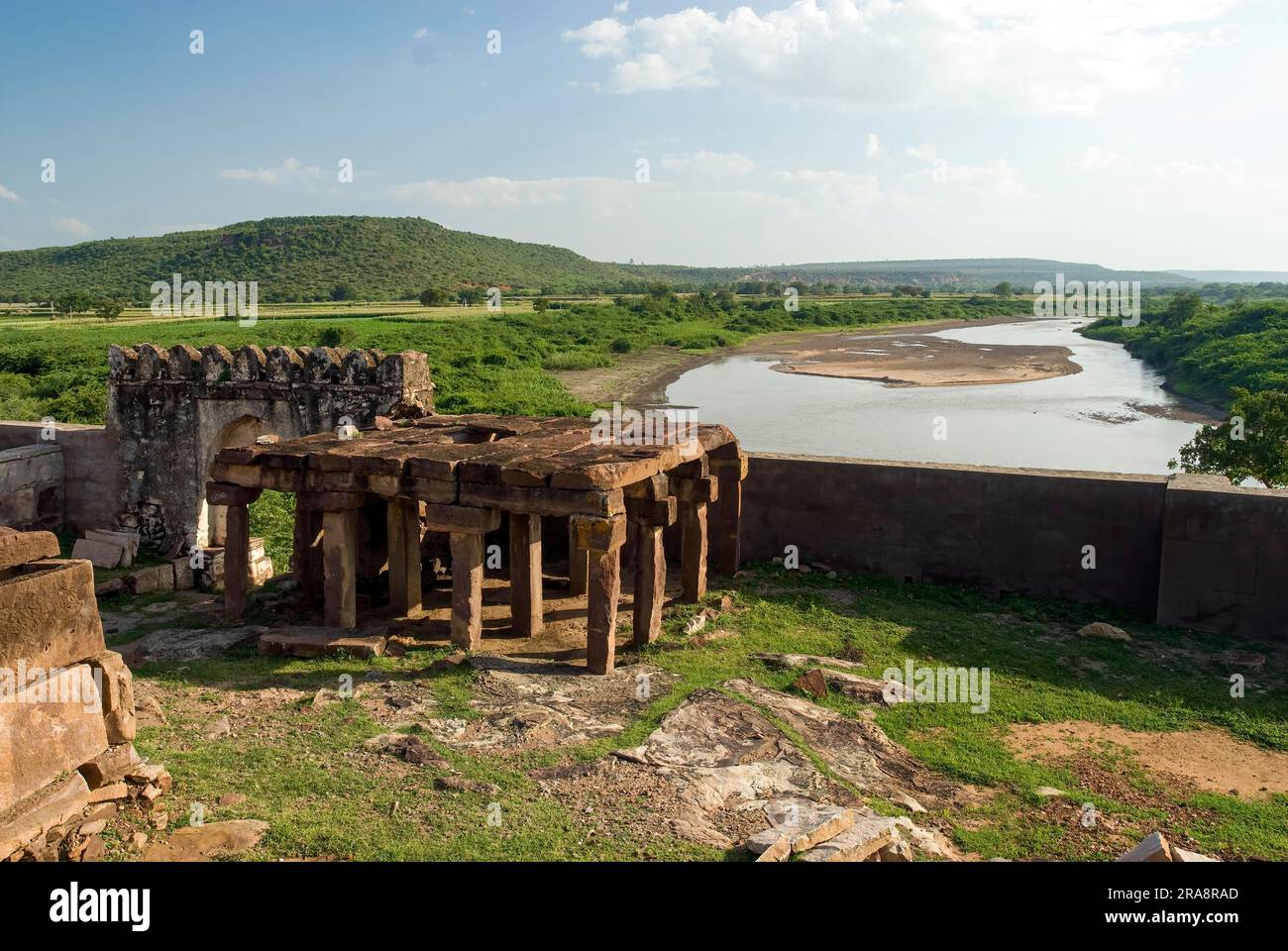 Galaganath temple with Malaprabha River in Aihole, Karnataka, South ...