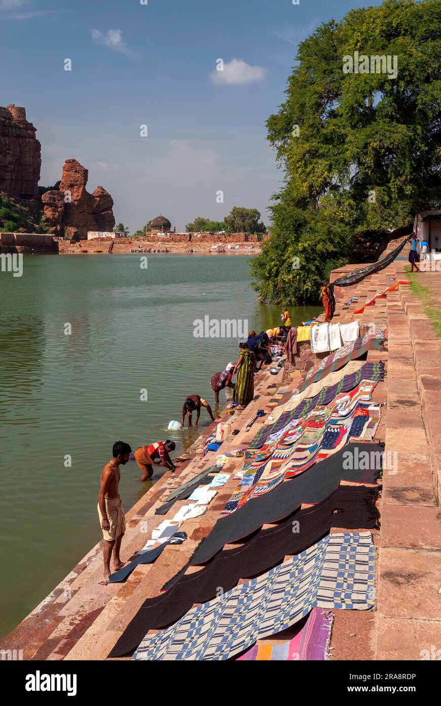 Agastya lake in Badami, Karnataka, South India, India, Asia Stock Photo ...