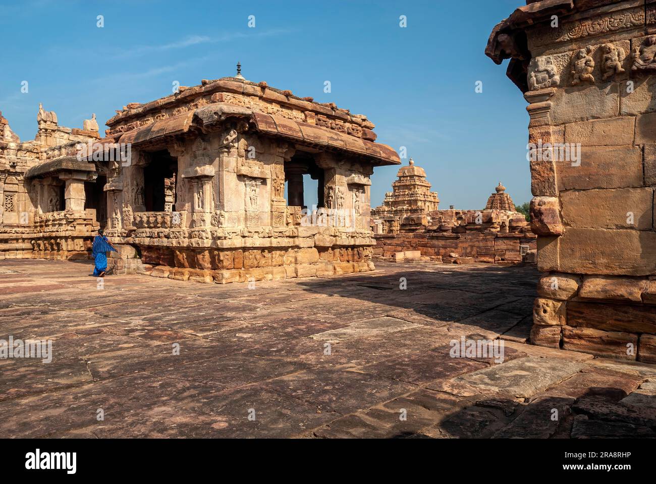 8th century Virupaksha Temple in Pattadakal, Karnataka, India, Asia ...