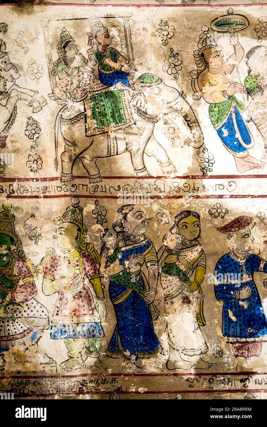 18th century Murals frescos paintings in Adinath Jain temple at Vidur ...