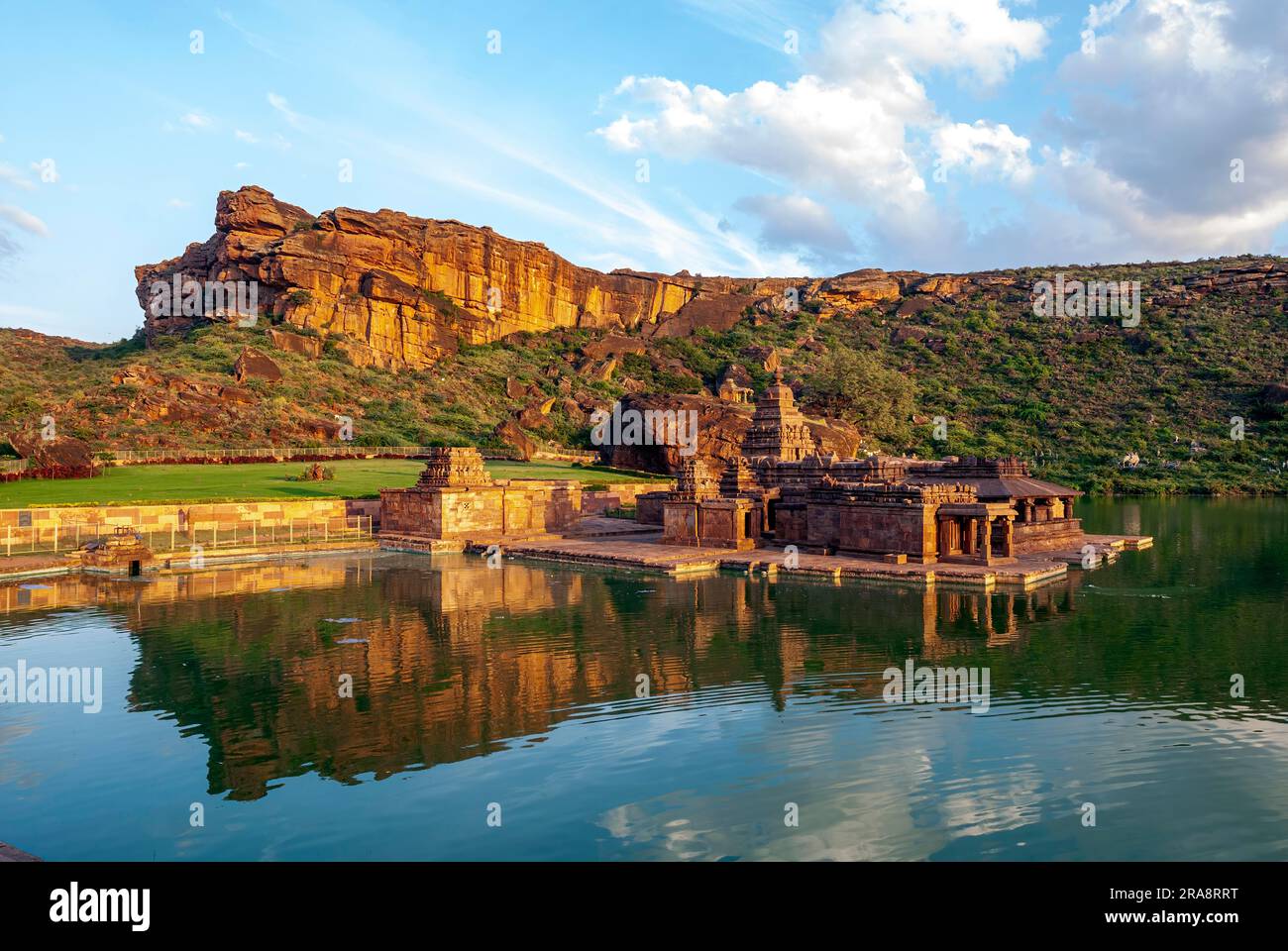 Bhutanatha Temple and Agastya tirtha lake in Badami, karnataka, South ...