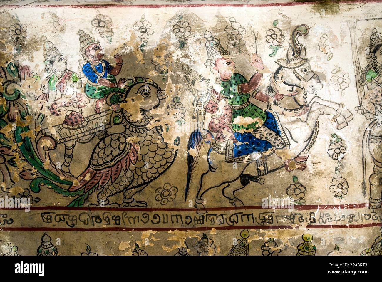 18th century Murals frescos paintings in Adinath Jain temple at Vidur ...