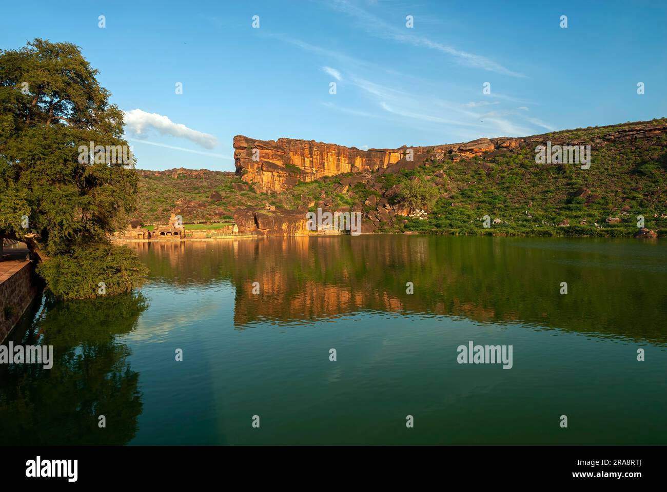 Bhutanatha Temple and Agastya tirtha lake in Badami, karnataka, South ...