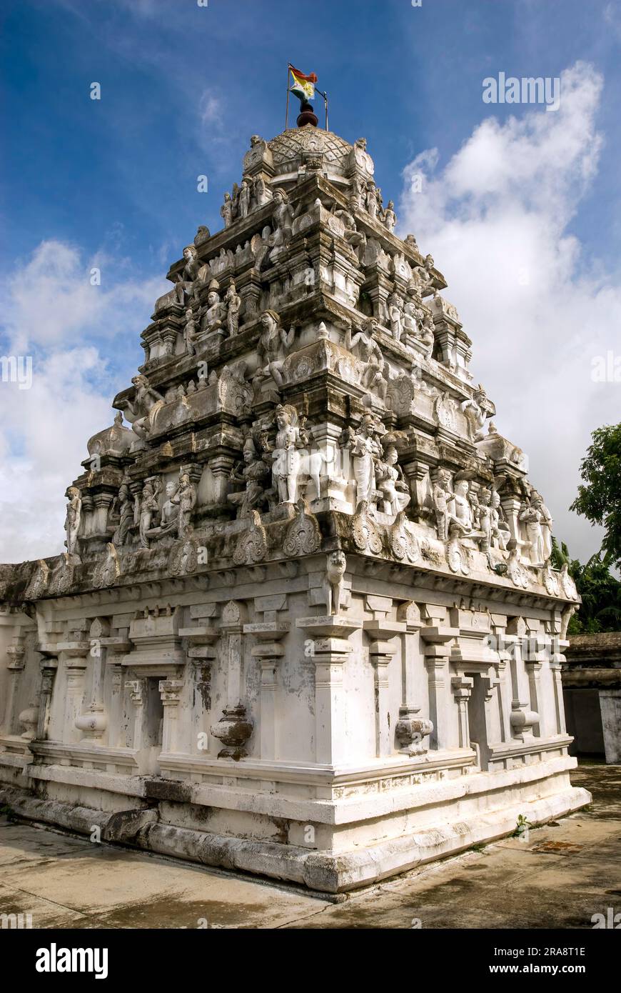 Tower Gopuram in Adinath Jain Temple at Vidur village near Tindivanam ...