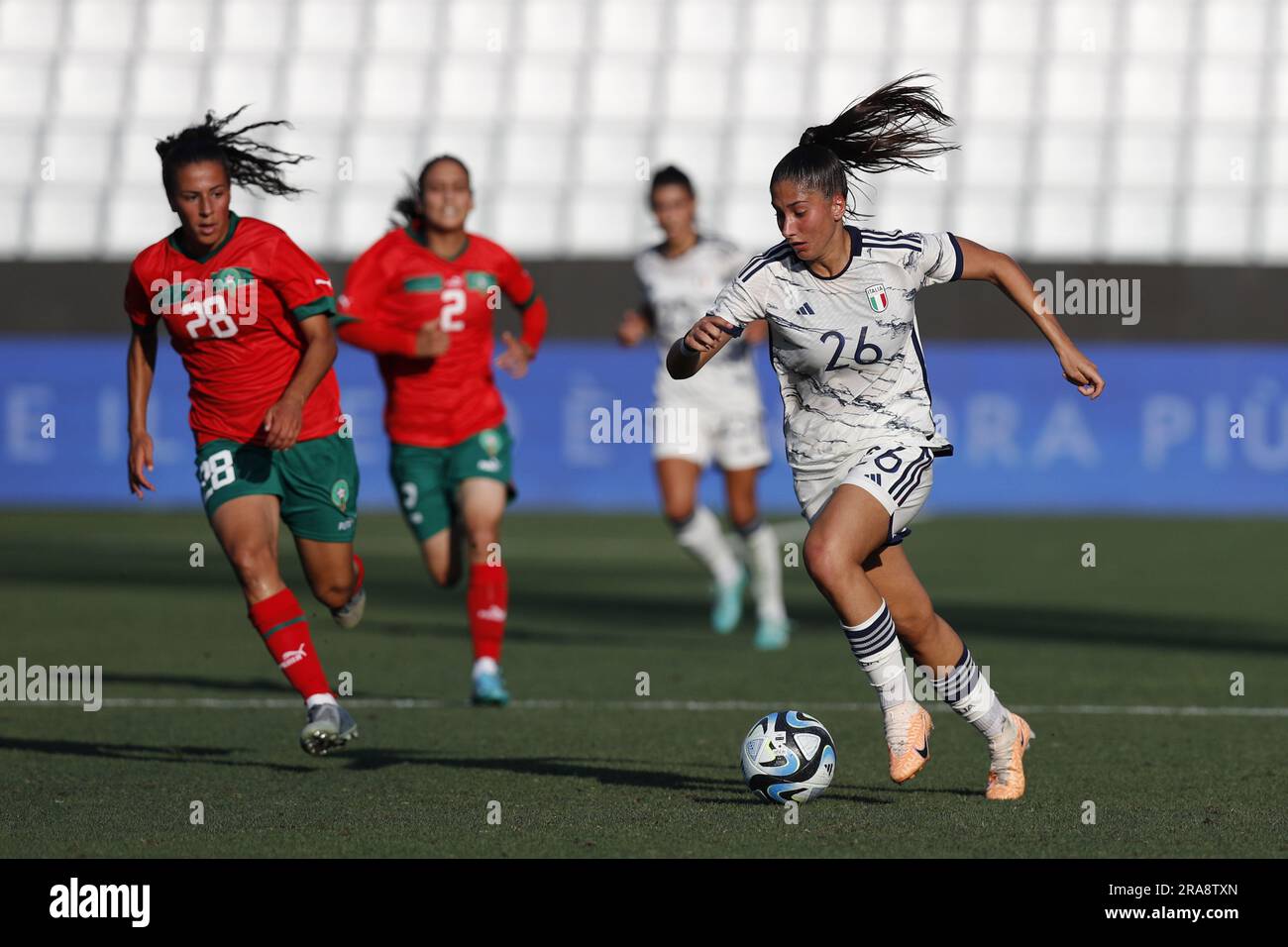 Chiara Beccari (Italy Women)Sarah Kassi (Morocco Women) during the FIFA ...