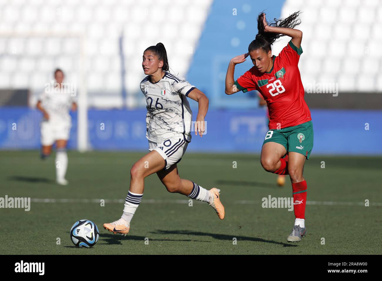 Chiara Beccari (Italy Women)Sarah Kassi (Morocco Women) during the FIFA ...