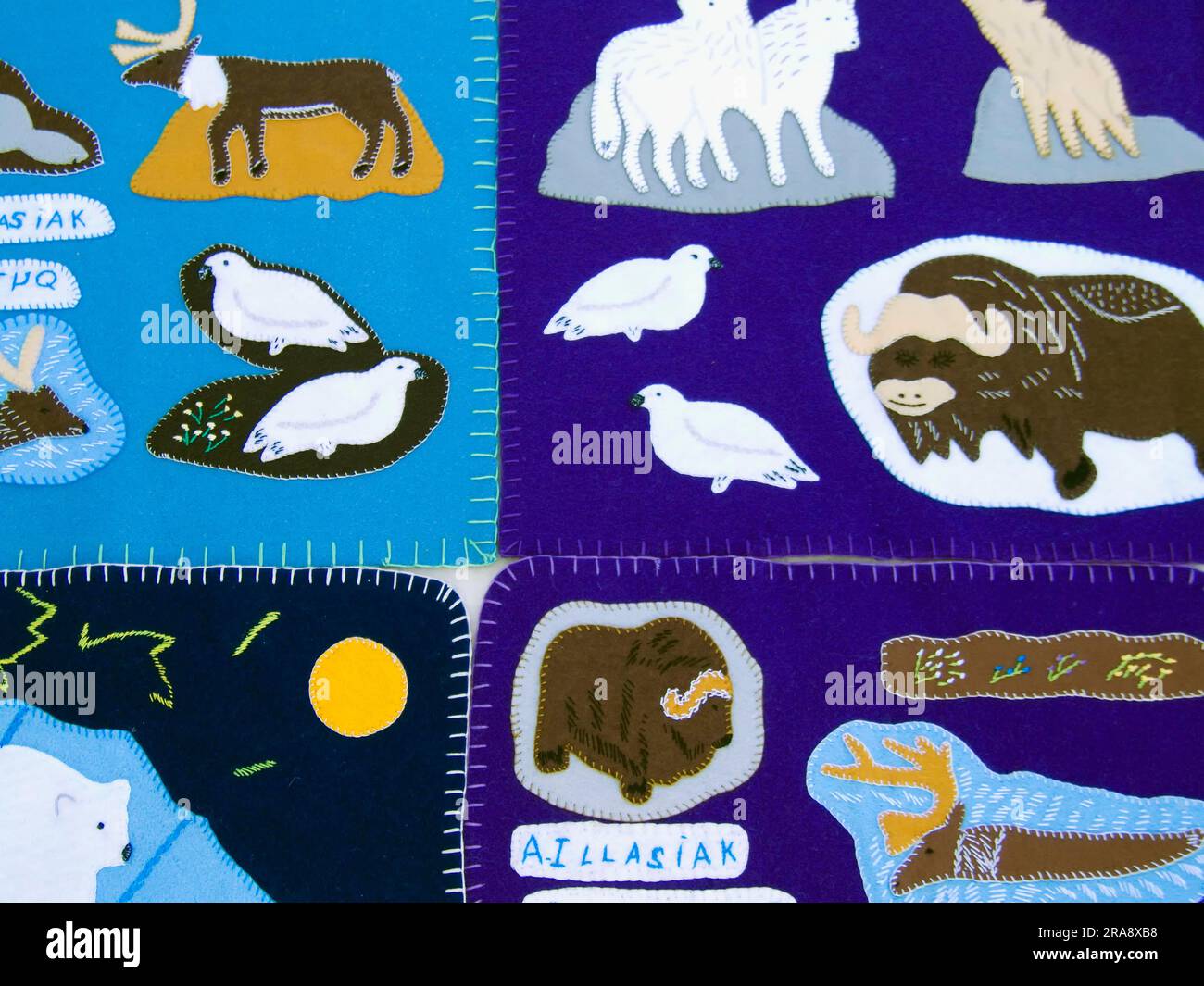 Tapestry with Arctic Wildlife, Ivvavik National Park, Yukon, Canada ...