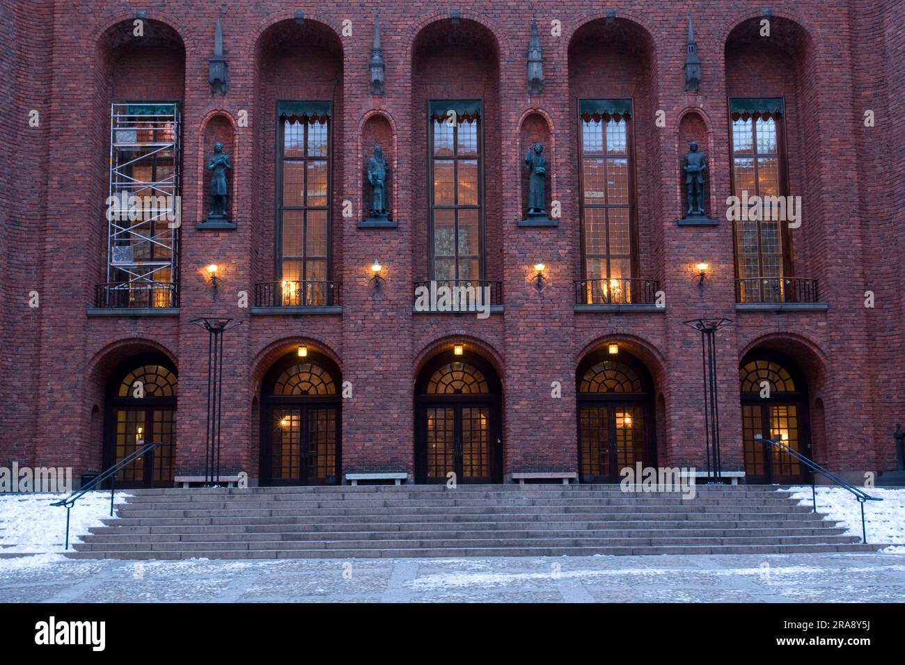 Inner courtyard and facade, Stockholms stadshus, City Hall, Stockholm ...